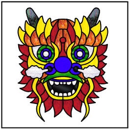 Chinese Dragon Mask Template