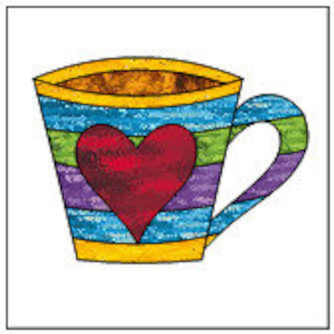 Love Cup Stained Glass PATTERN - Etsy