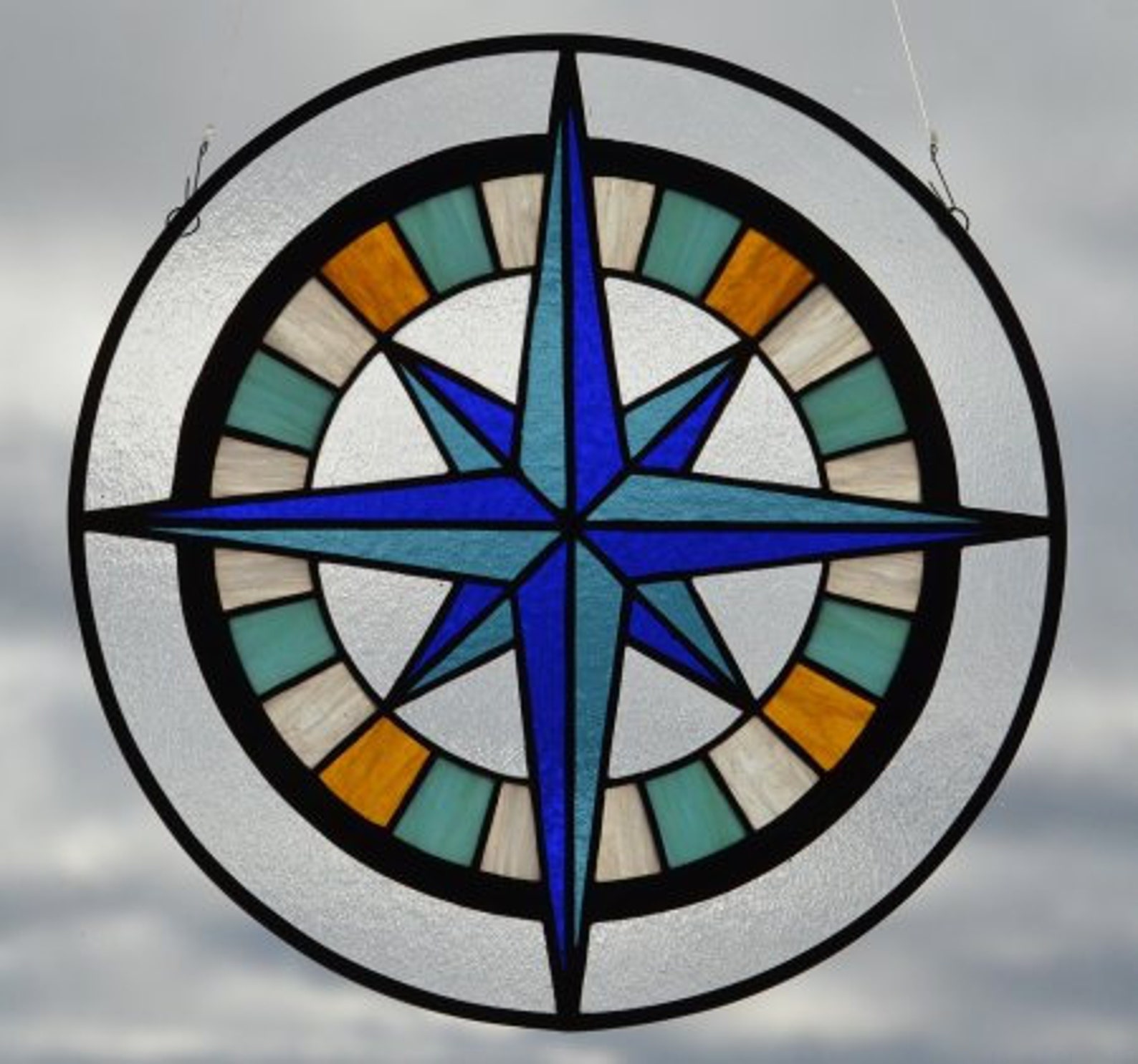 Compass Rose Stained Glass Pattern - Etsy