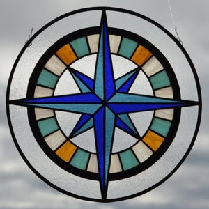 Compass Rose Stained Glass Pattern - Etsy