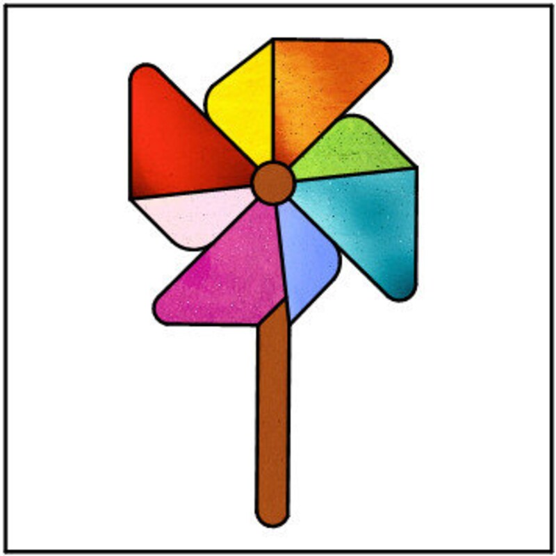 Stained Glass Pinwheel Pattern - Etsy