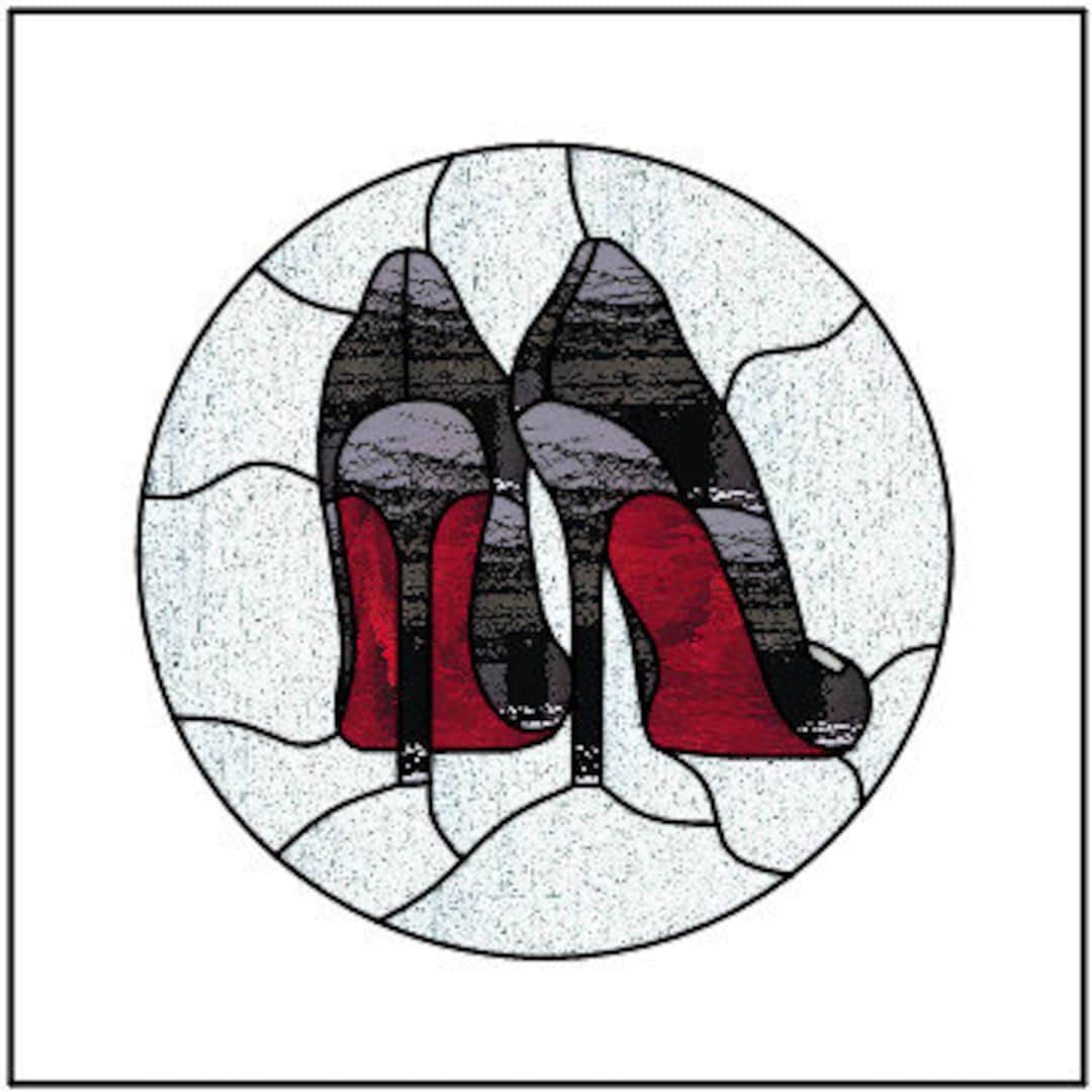 Red Bottom Shoes Stained Glass PATTERN - Etsy