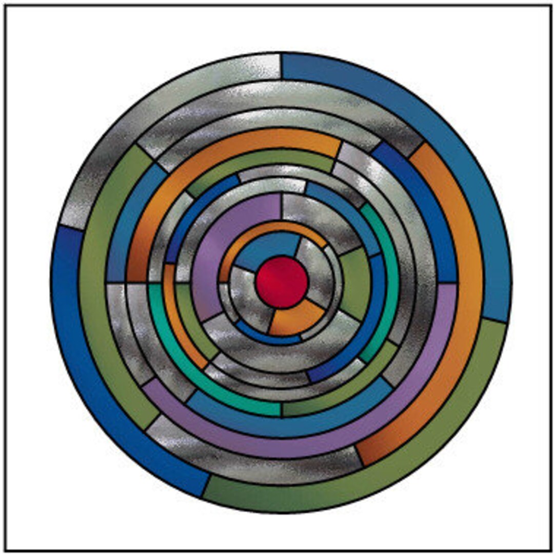 Bullseye Stained Glass Panel PATTERN - Etsy