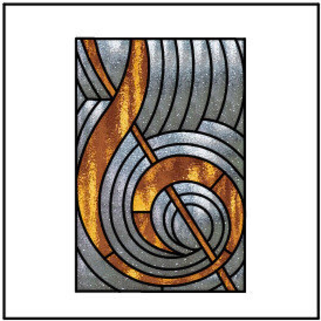 Treble Clef Stained Glass PATTERN - Etsy