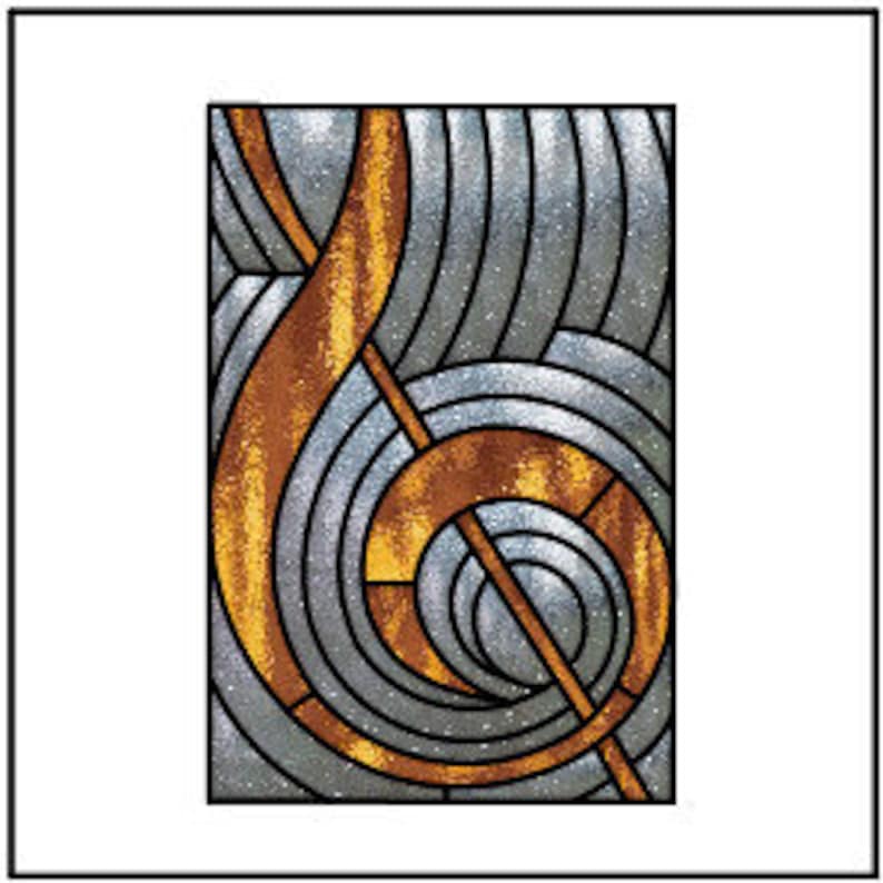 Treble Clef Stained Glass PATTERN - Etsy