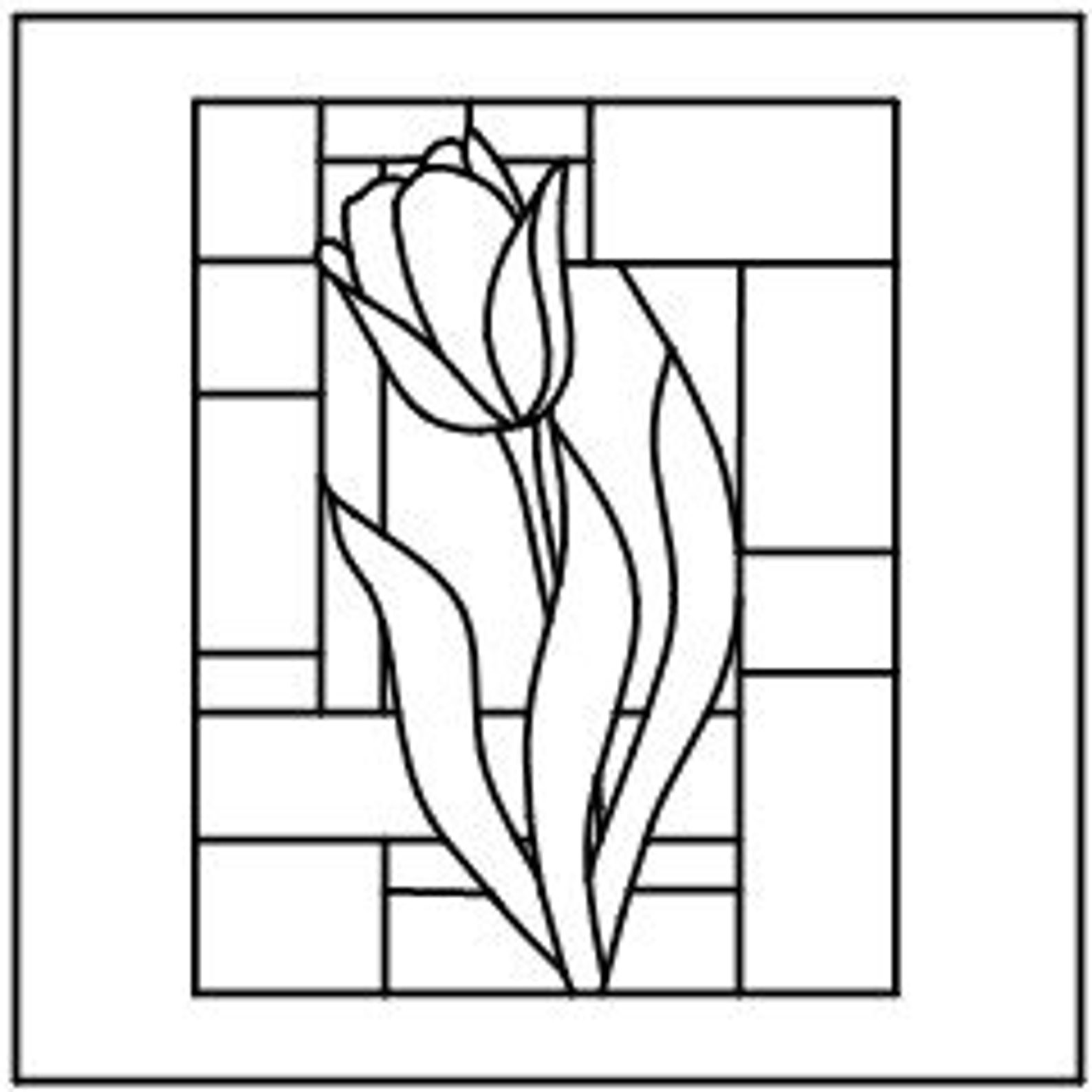 Patchwork Tulip-stained Glass Pattern - Etsy