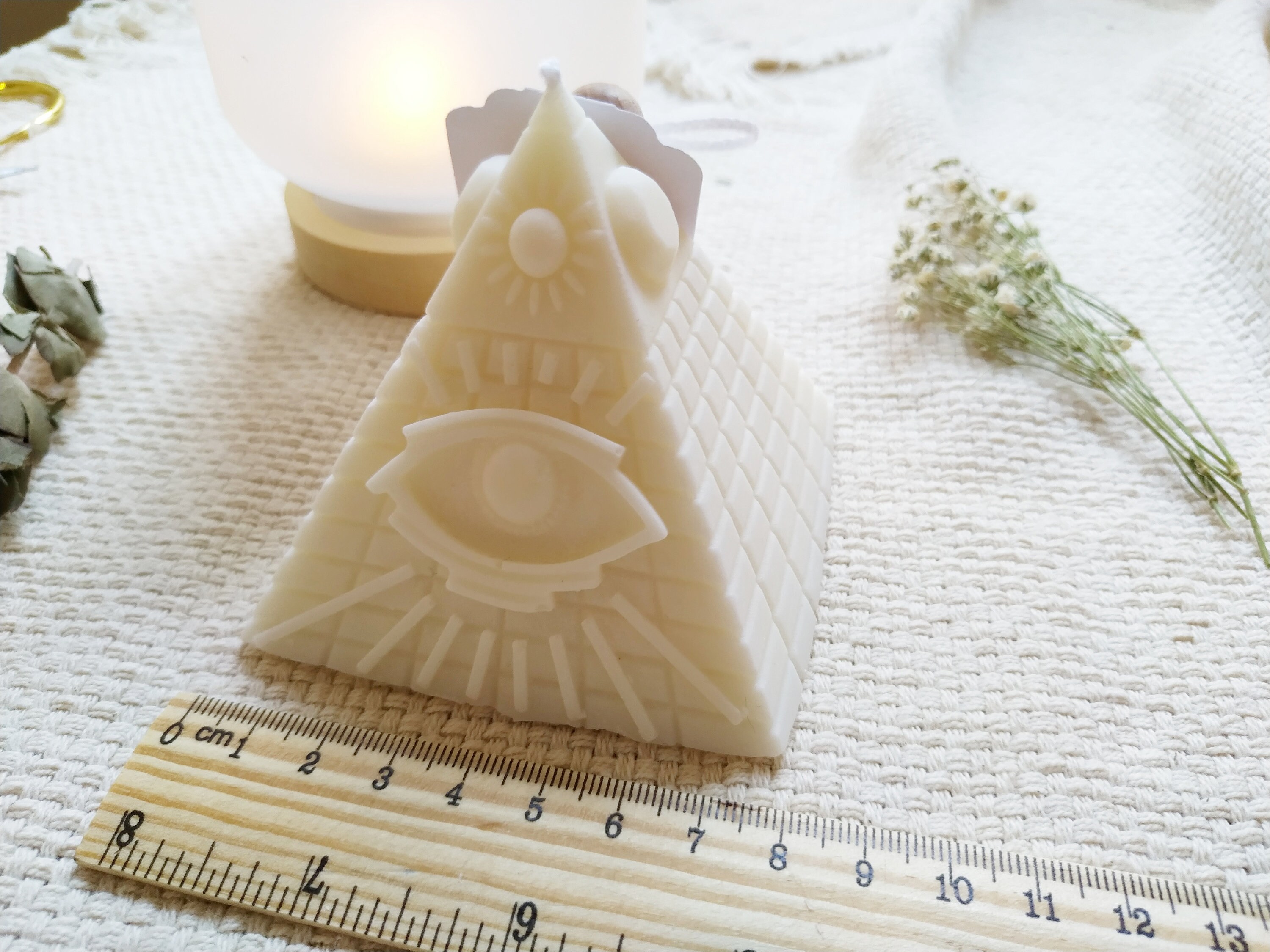 Eye of Providence Pyramid Candle, All Seeing Eye 3D Candle, Panoptic ...