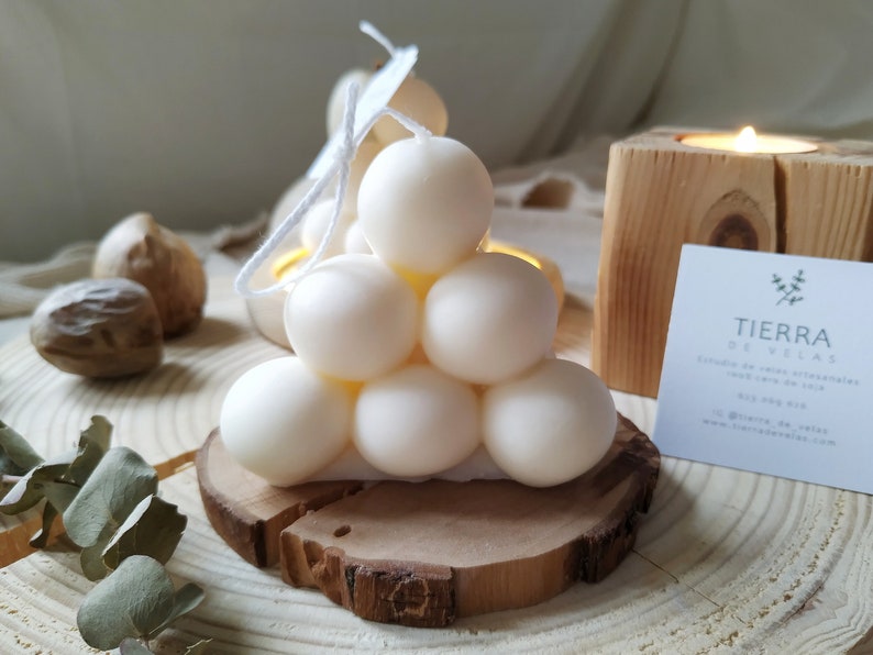 Bubble Pyramid Candle | Triangle Pyramid Candle | Housewarming Candle ...