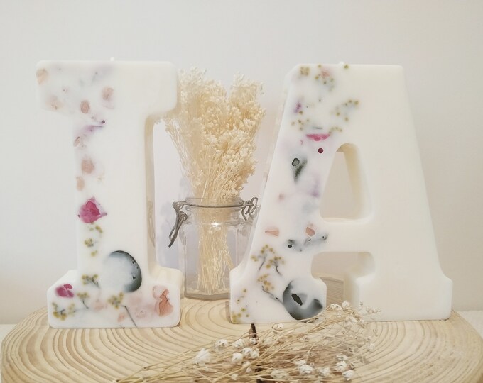 Rectangle Letter Candle light a Candle to Save Time, Kawaii Candle ...