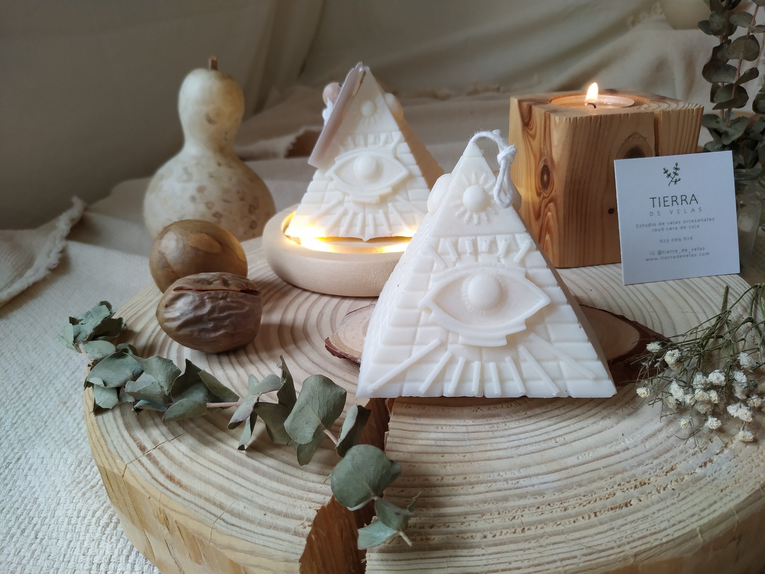 Eye of Providence Pyramid Candle, All Seeing Eye 3D Candle, Panoptic ...
