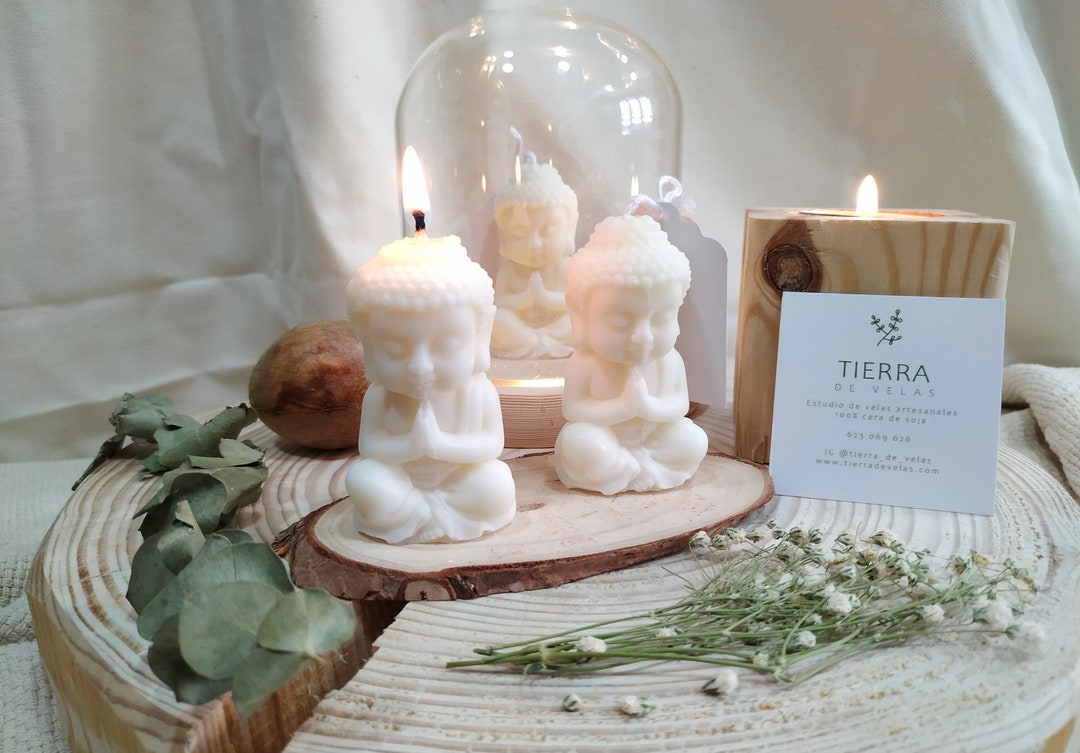 Set of 3 Buddha Candle, Mystic Buddha Candle, Handmade Lucky Buddha ...