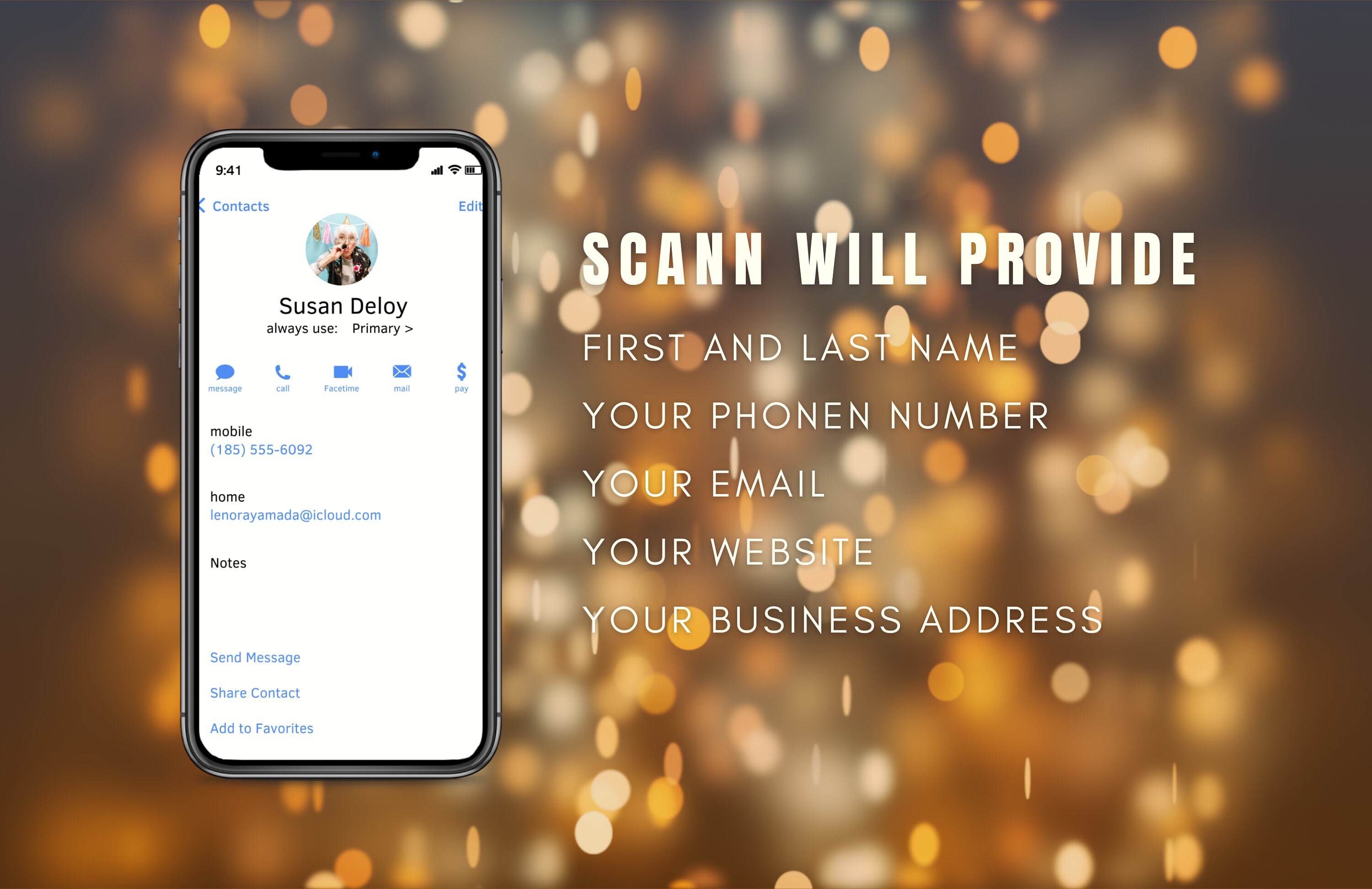 Personalized Digital Business Card Featuring QR Code Small Business ...