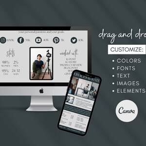 Media Kit for Men Rate Sheet Guy Blogger Template Guy Social Media Kit ...
