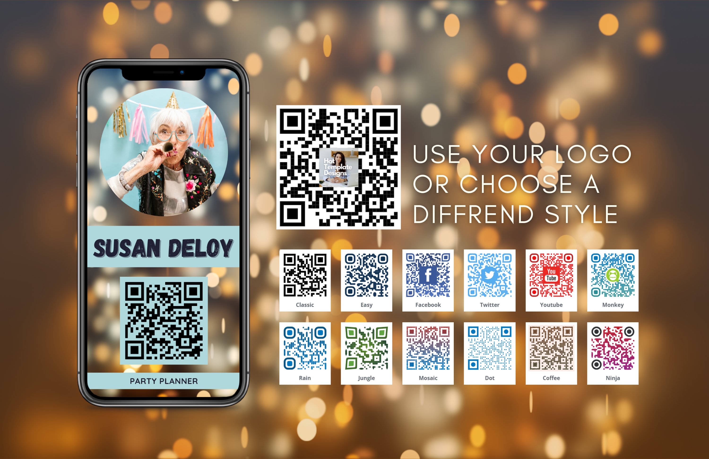 Personalized Digital Business Card Featuring QR Code Small Business ...