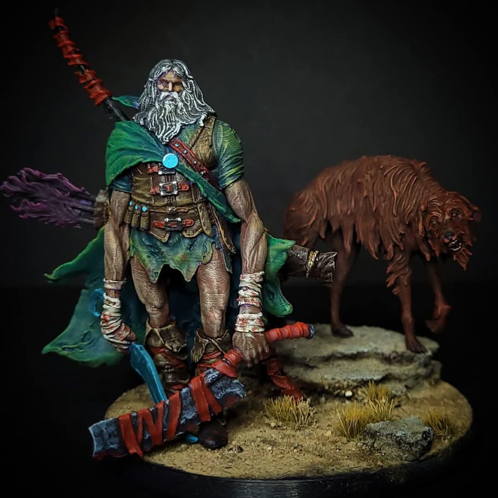 Bestiarum - Huntsman and Hound - Custom Base - Etsy