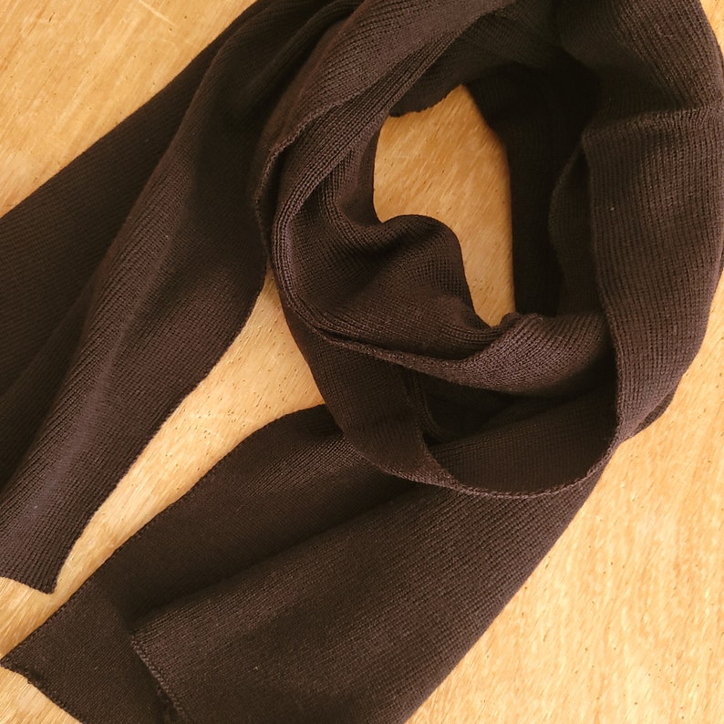 100% MERINO Wool SCARF Brown / Lightweight and Soft Small Wool Scarf ...