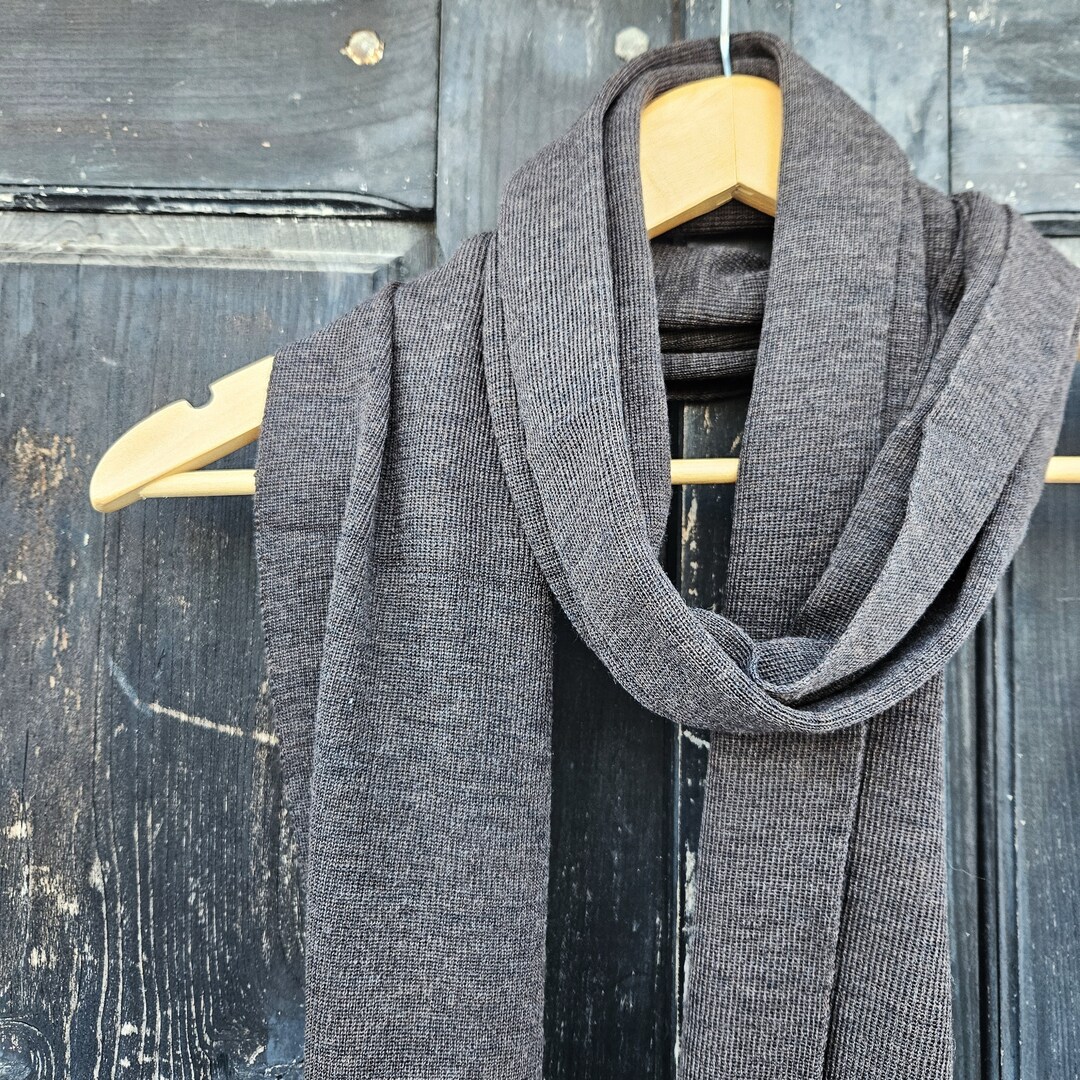 100% MERINO Wool SCARF Brown / Lightweight and Soft Small Wool Scarf ...