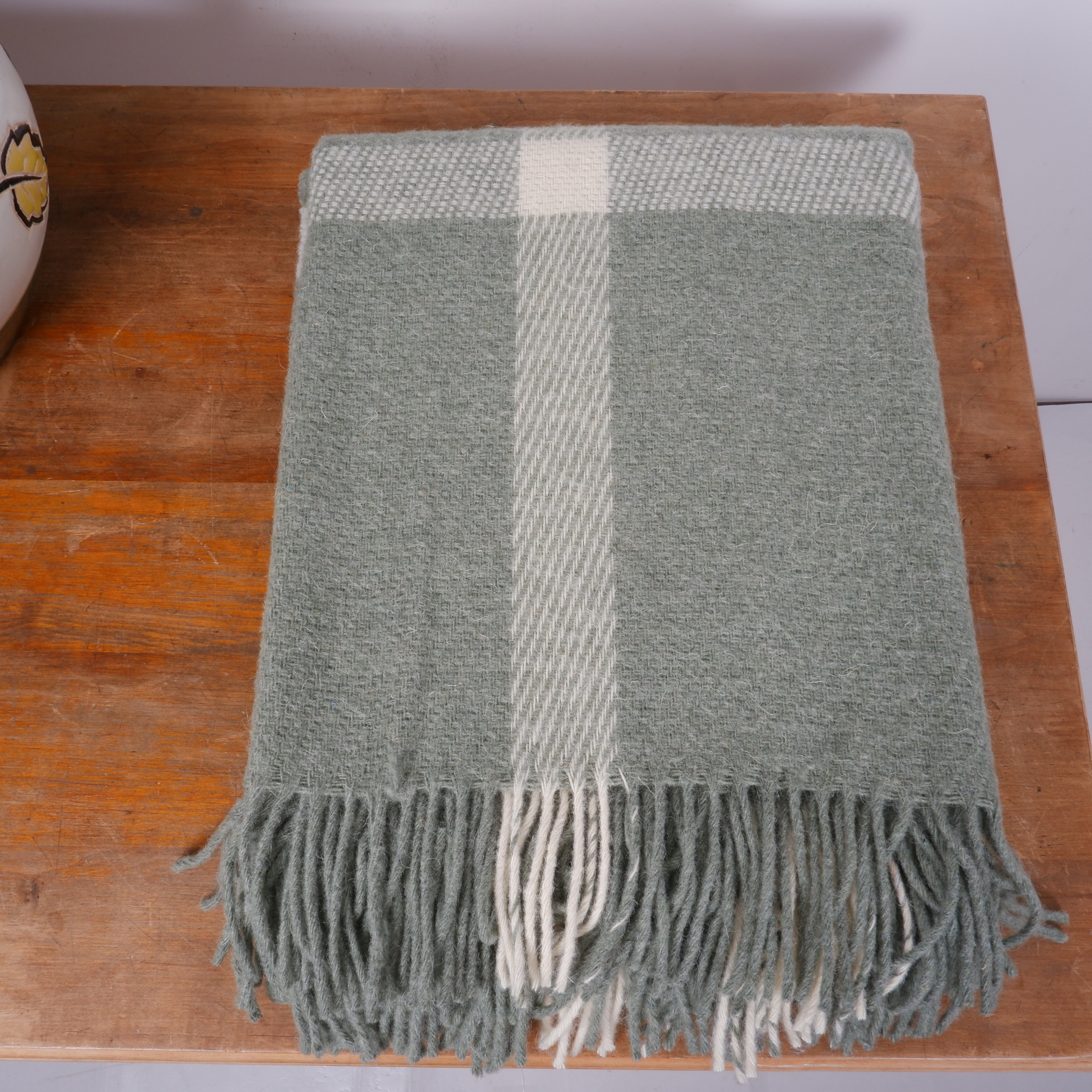 Grey Wool Throw Plaid Blanket Natural Wool Throw IN2NORD - Etsy