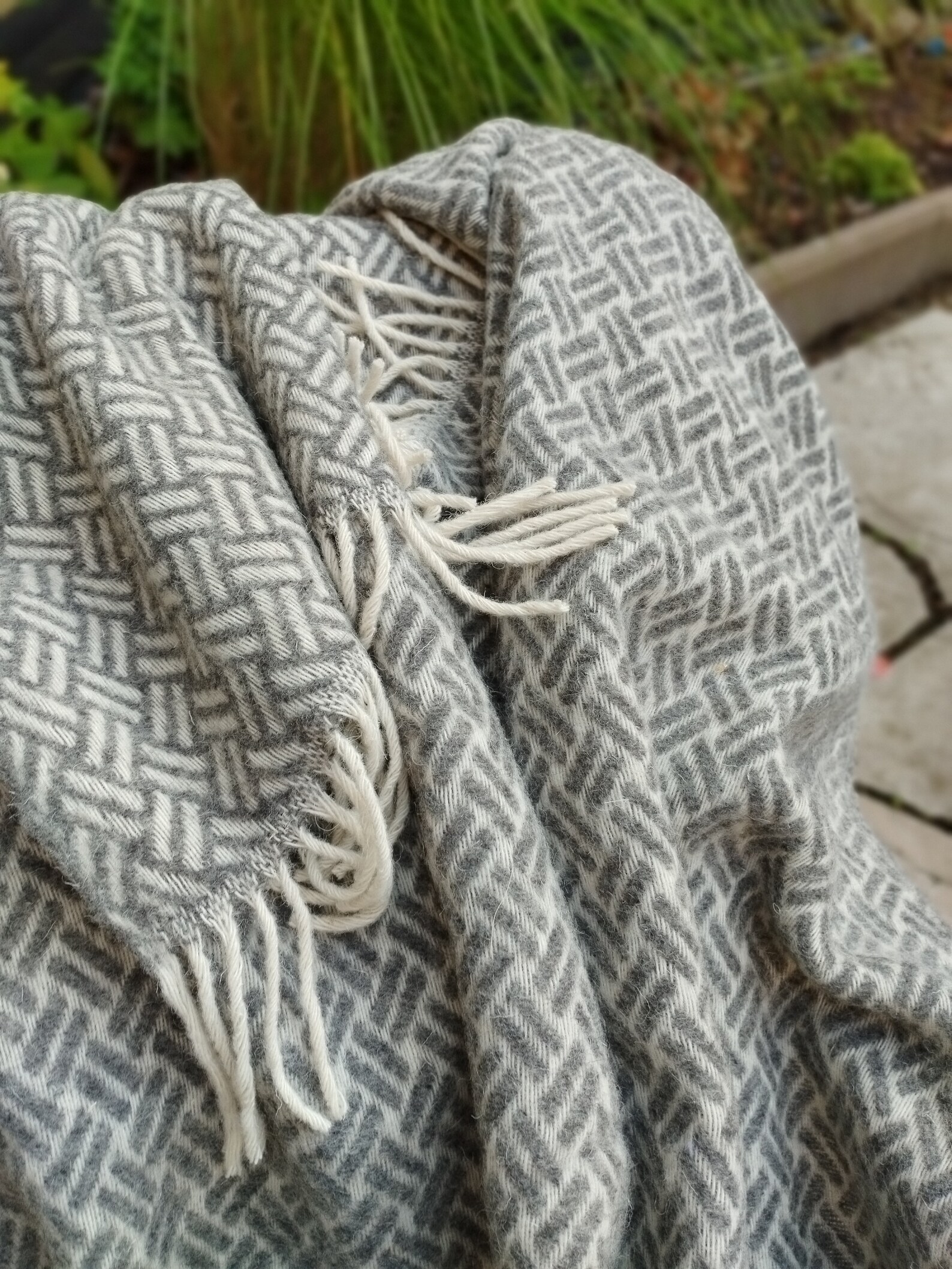 Wool Blanket Scandinavian Hygge Home Wool Bedspread Sofa Couch Plaid ...