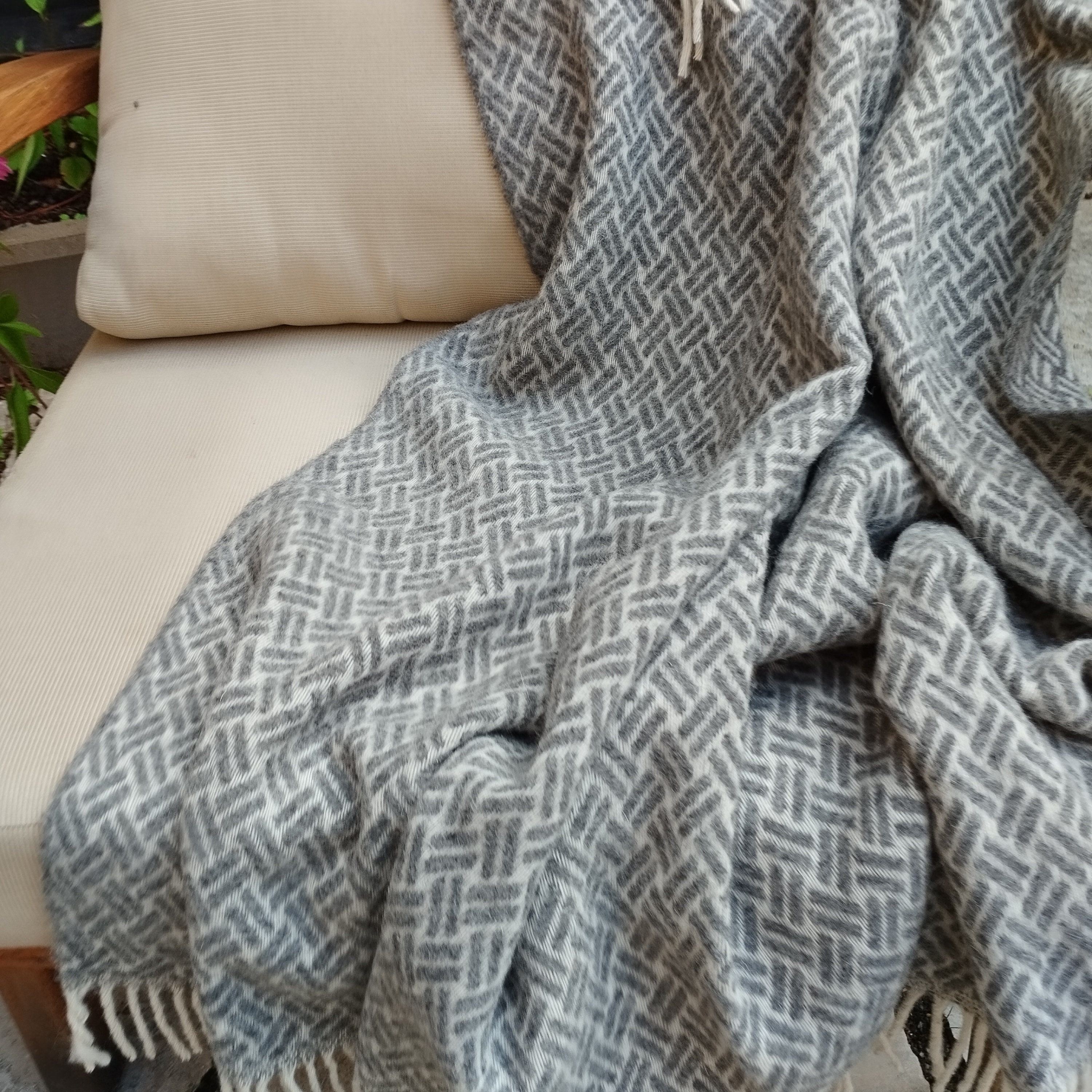 Wool Blanket Scandinavian Hygge Home Wool Bedspread Sofa Couch Plaid ...