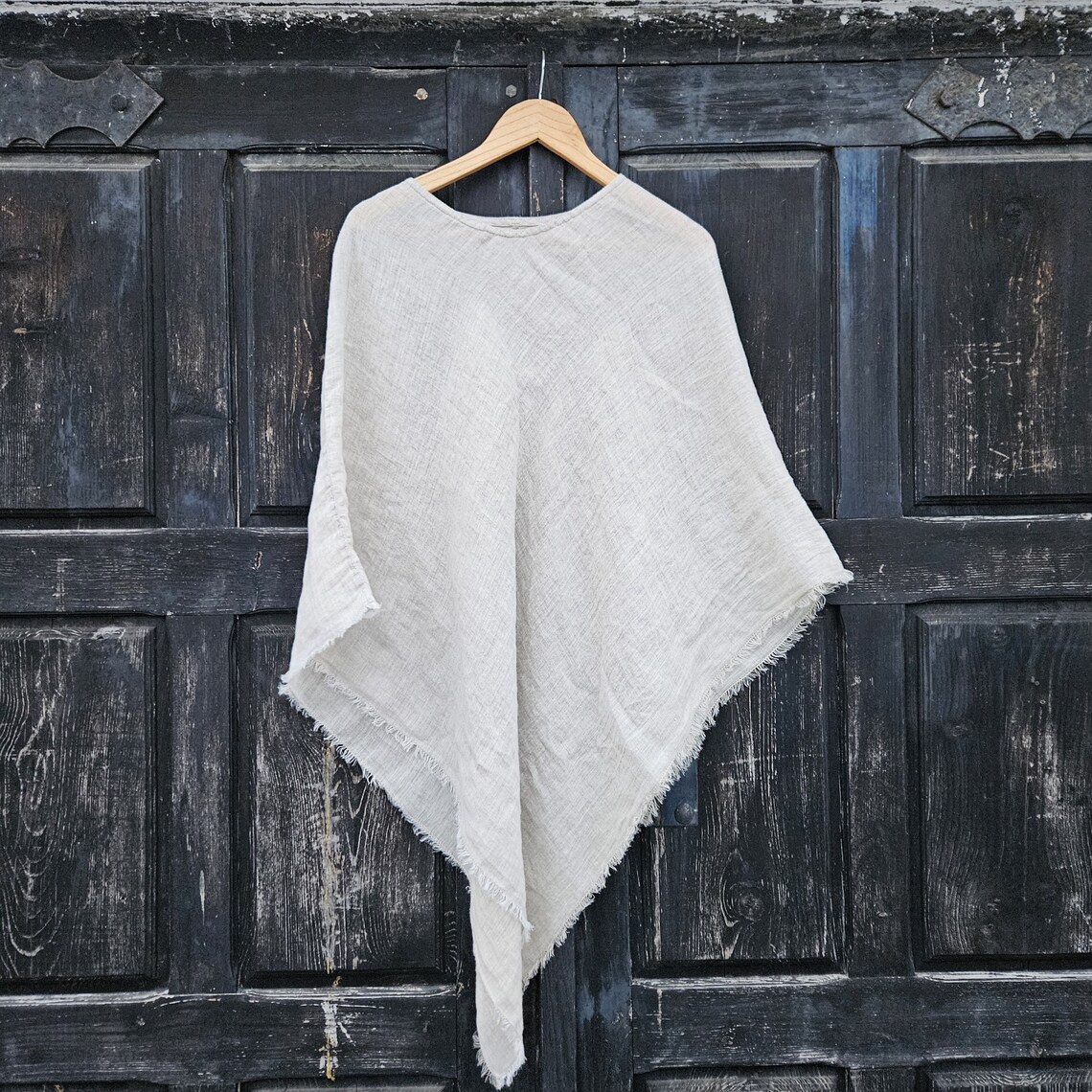 Linen Poncho Cape Shawl VISBY Unisex Ruana Cape Cloak Shawl Women, Mom ...