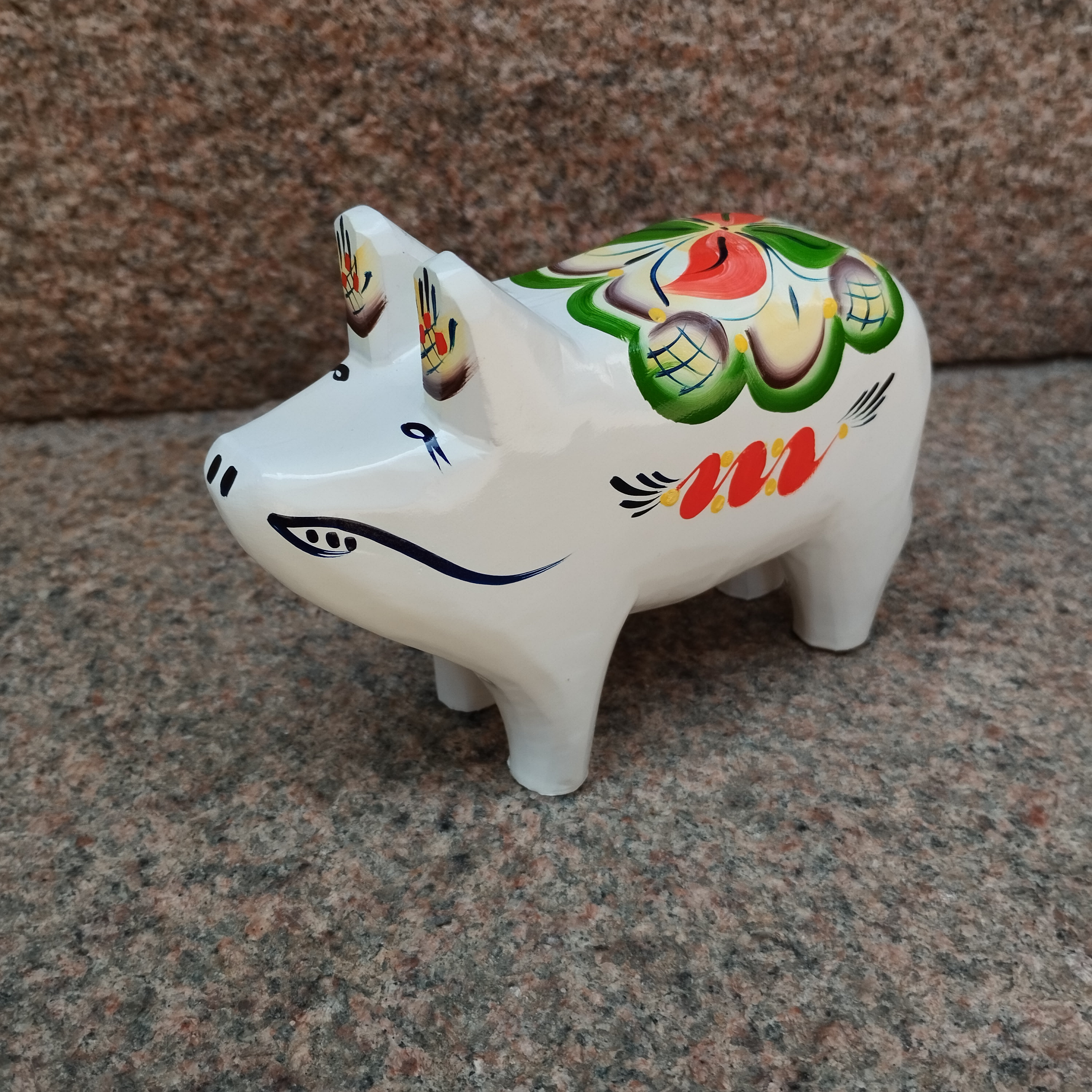 Vintage DALA PIG Hand Carved and Painted Elegant Wooden Dala Pig From ...