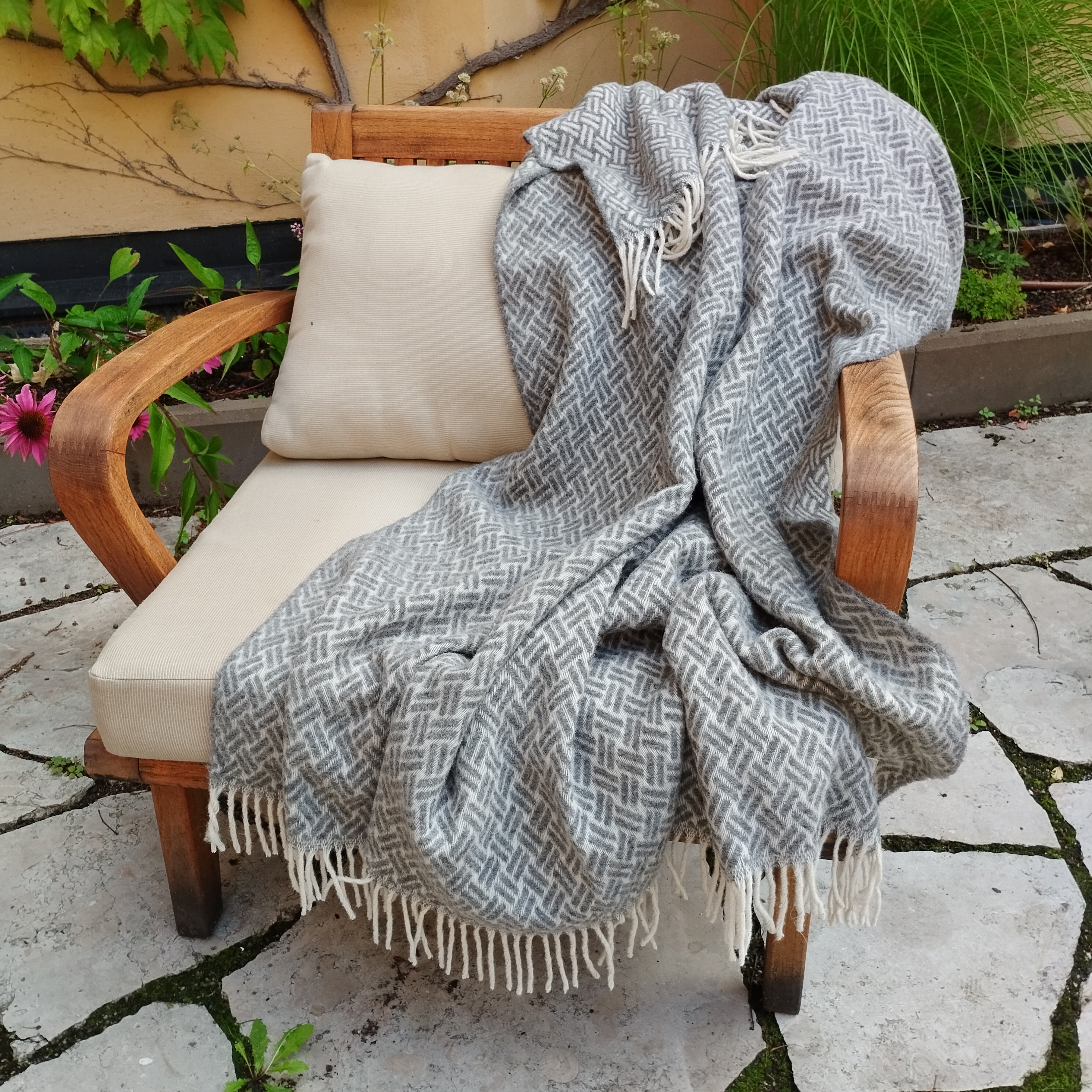 Wool Blanket Scandinavian Hygge Home Wool Bedspread Sofa Couch Plaid ...