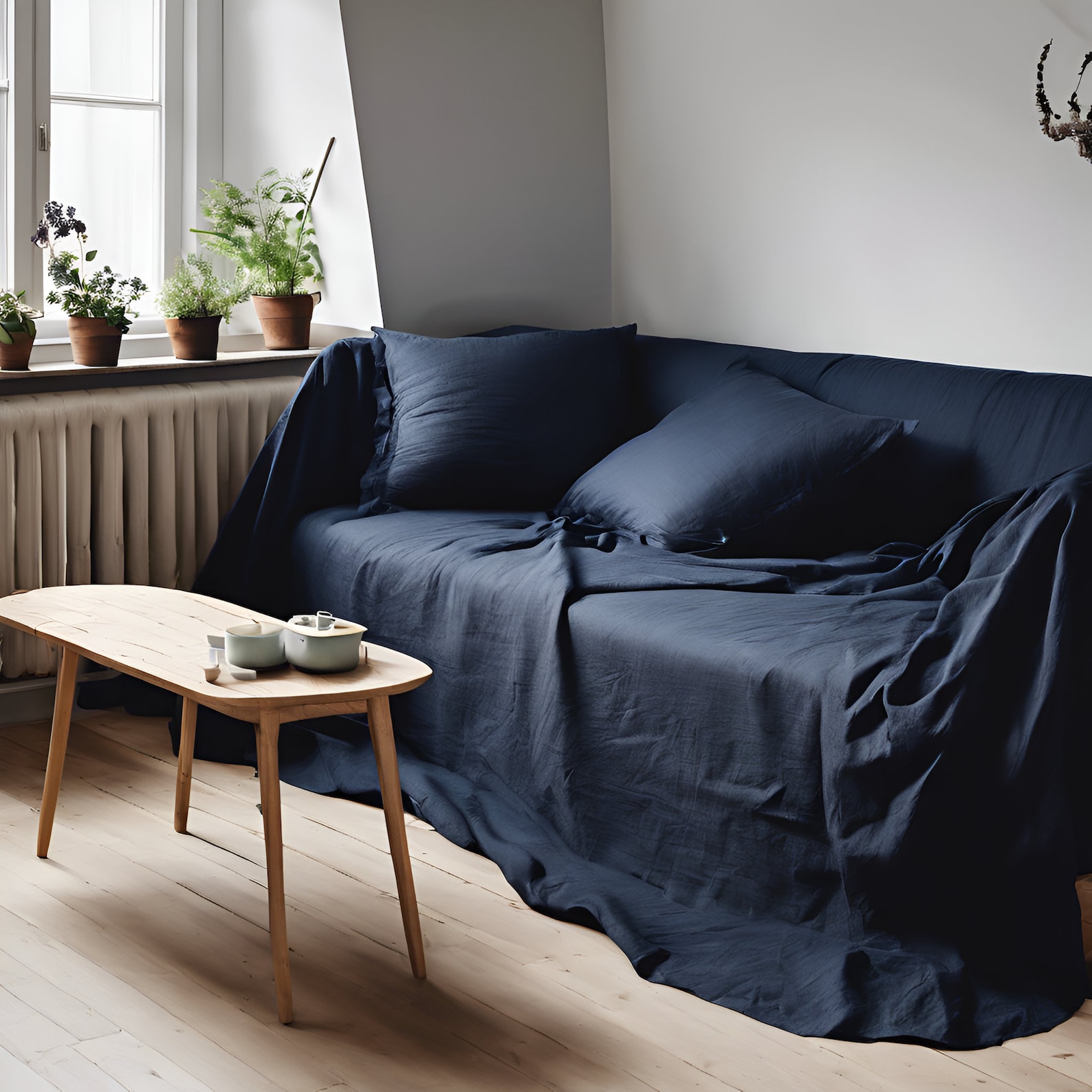 Linen Couch Cover Upgrade Your Living Room Decor - Extra Large Linen ...
