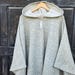 Wool Poncho OLAND Unisex Ruana Cape Grey Wool Blanket Poncho With or ...