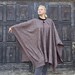 Wool Poncho - OLAND - Unisex Ruana Cape - Grey Wool Blanket Poncho With ...