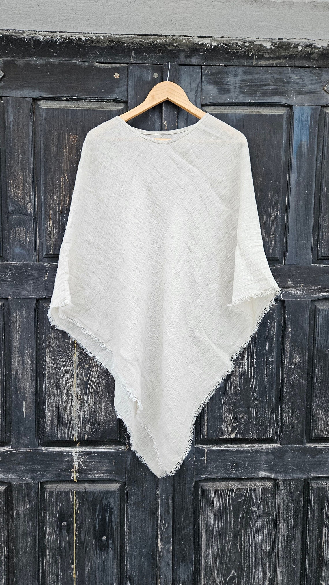 Linen Poncho Cape Shawl VISBY Unisex Ruana Cape Cloak Shawl Women, Mom ...