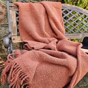 Sage Green Teddy Wool Blanket Natural Throw IN2NORD Hygge Home Warm ...