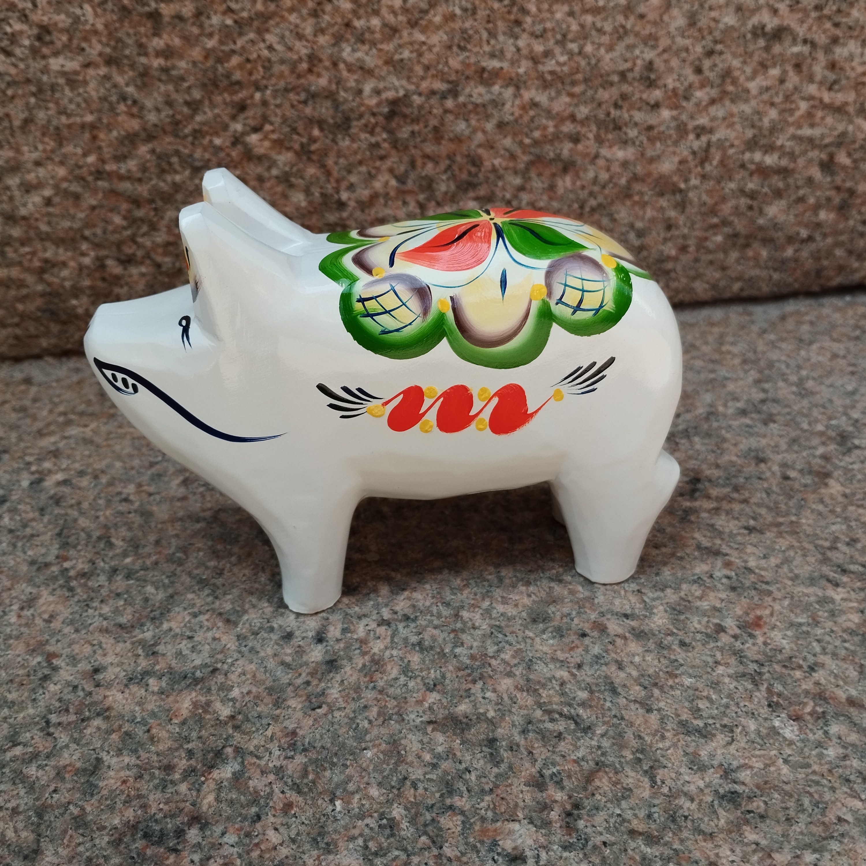Vintage DALA PIG Hand Carved and Painted Elegant Wooden Dala Pig From ...
