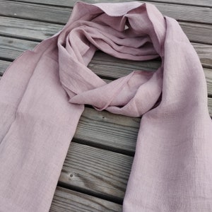 Linen Scarf Unisex in Natural Linen. Women Men Gift Flax Scarf Stole ...