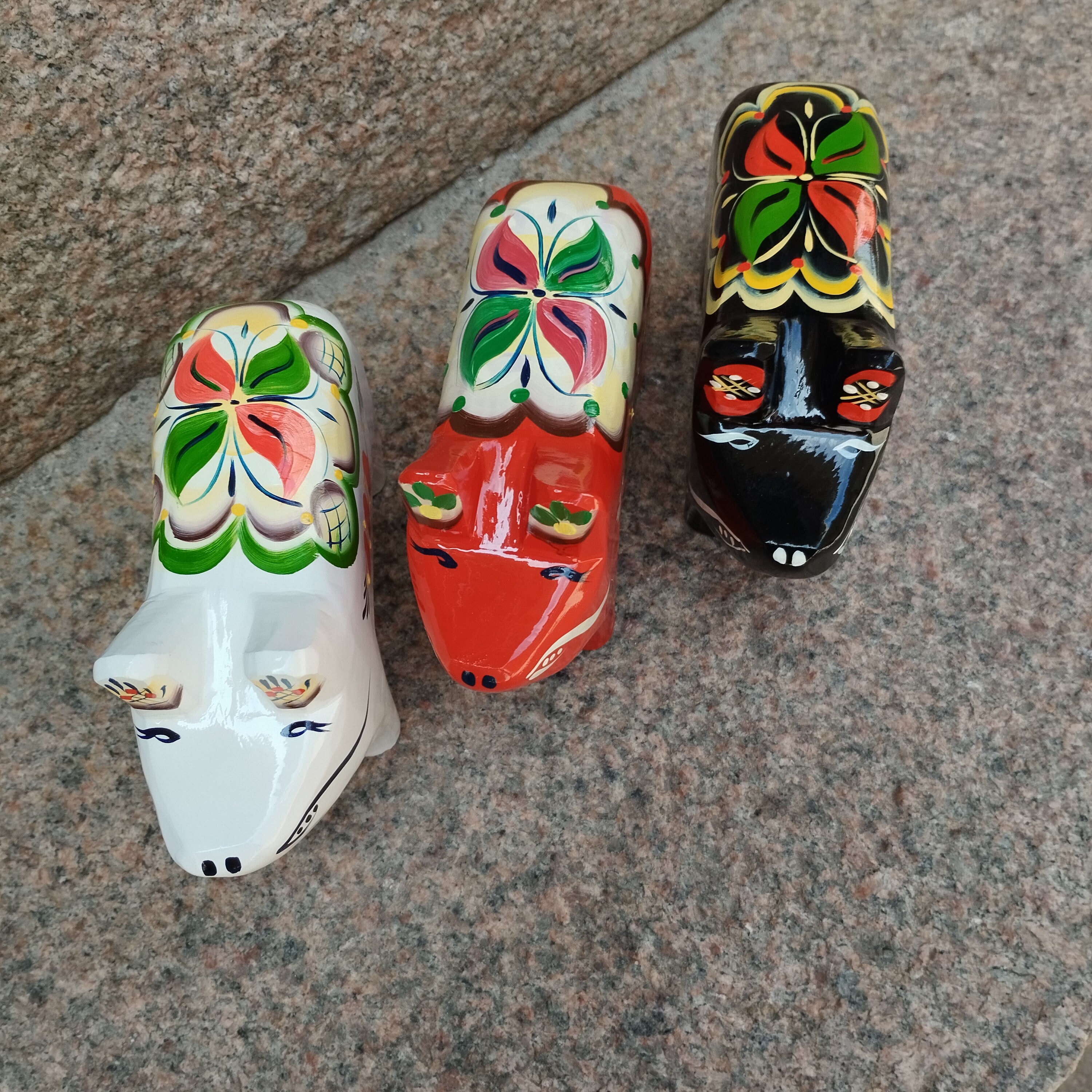 Vintage DALA PIG Hand Carved and Painted Elegant Wooden Dala Pig From ...