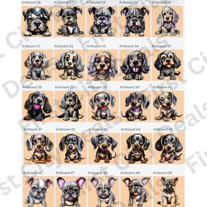 Adorable Puppy Clipart 100+ for Digital Scrapbooking and Nursery Decor ...