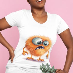 Funny Fuzzy Monster PNG Clipart for Baby Nursery Decor Cute Fantasy ...