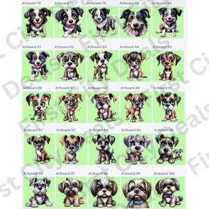 Adorable Puppy Clipart 100+ for Digital Scrapbooking and Nursery Decor ...