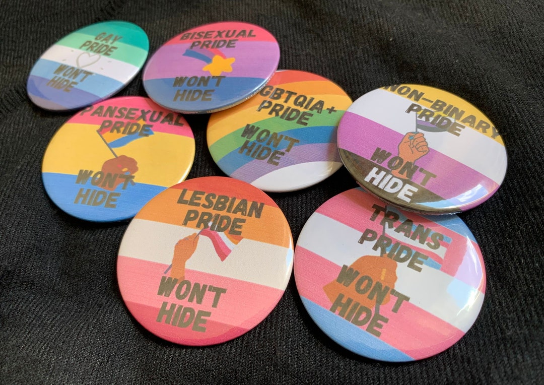 LGBTQIA Pride Buttons - Etsy