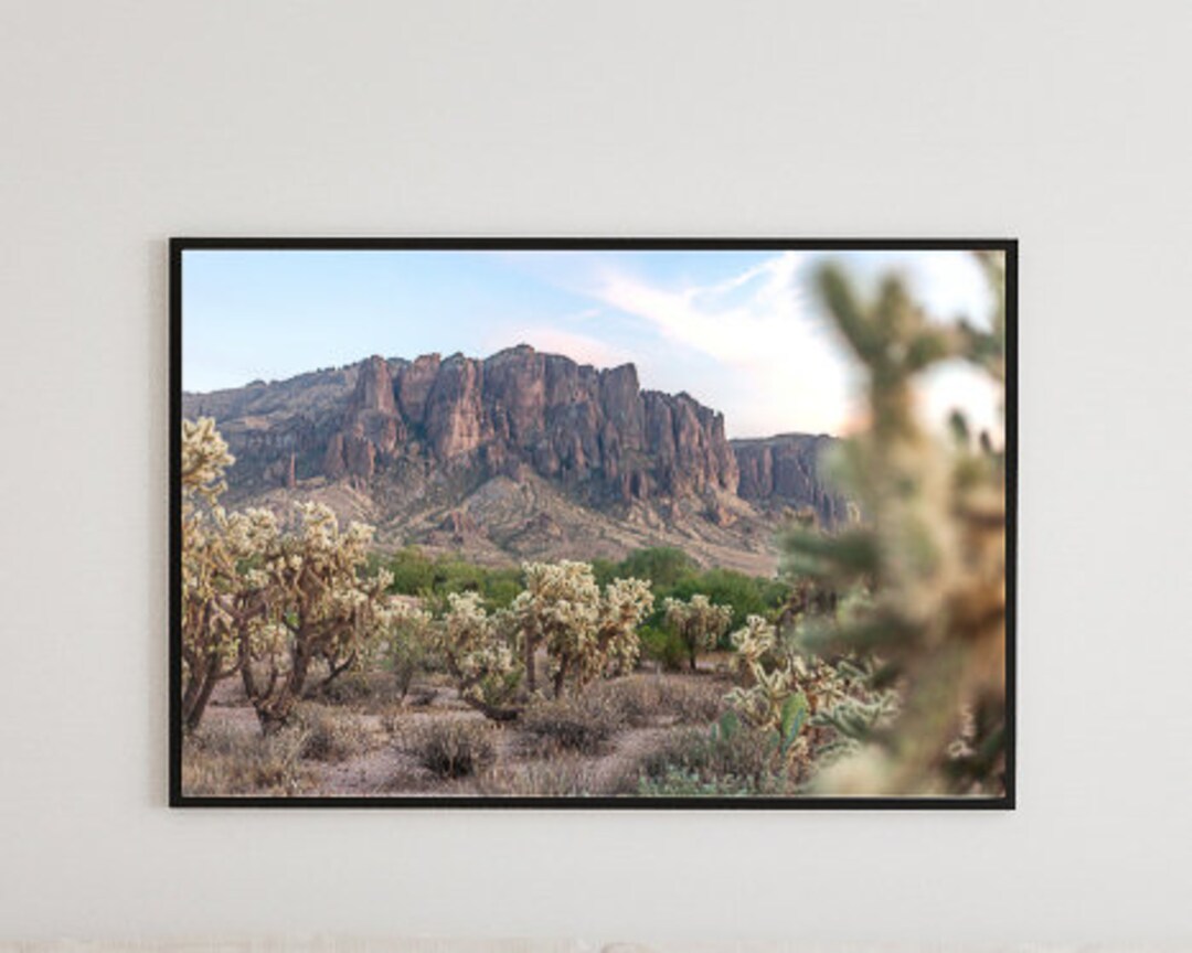 Superstition Mountains Art Print, Arizona Desert Photography ...