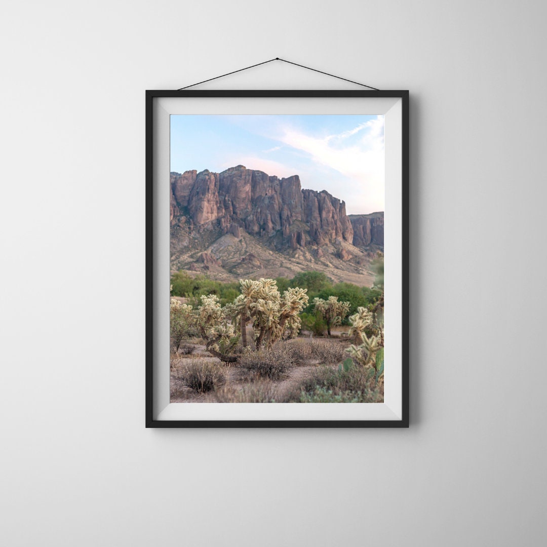 Superstition Mountains Art Print, Arizona Desert Photography ...