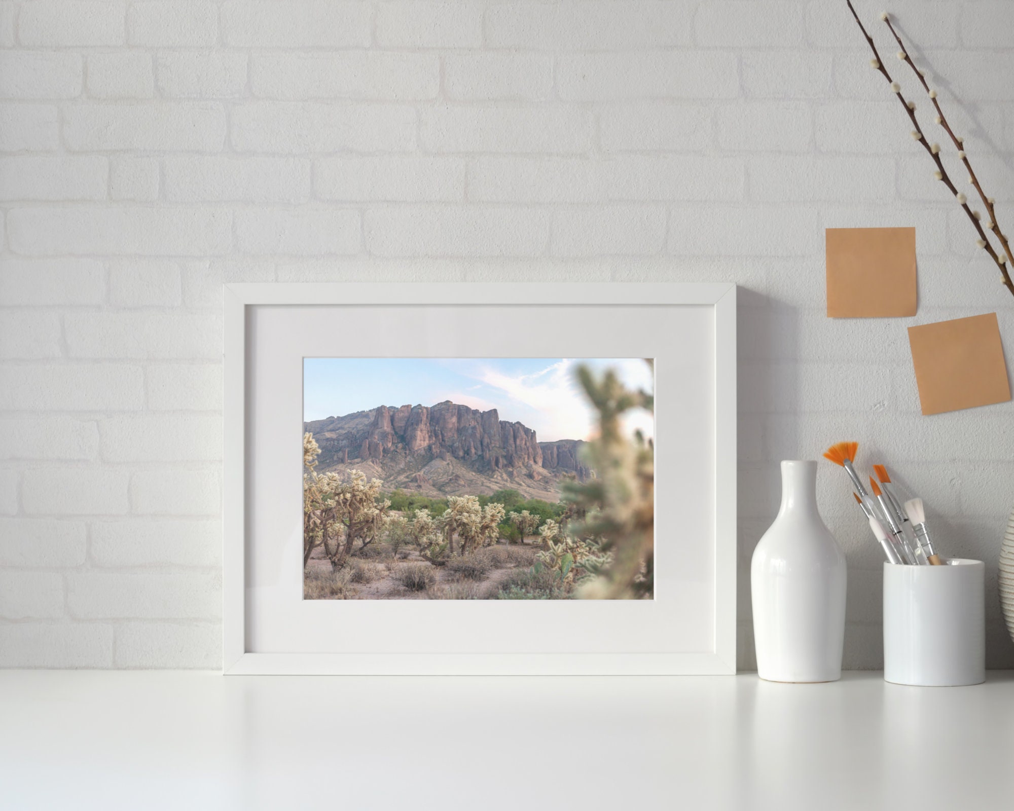 Superstition Mountains Art Print, Arizona Desert Photography ...