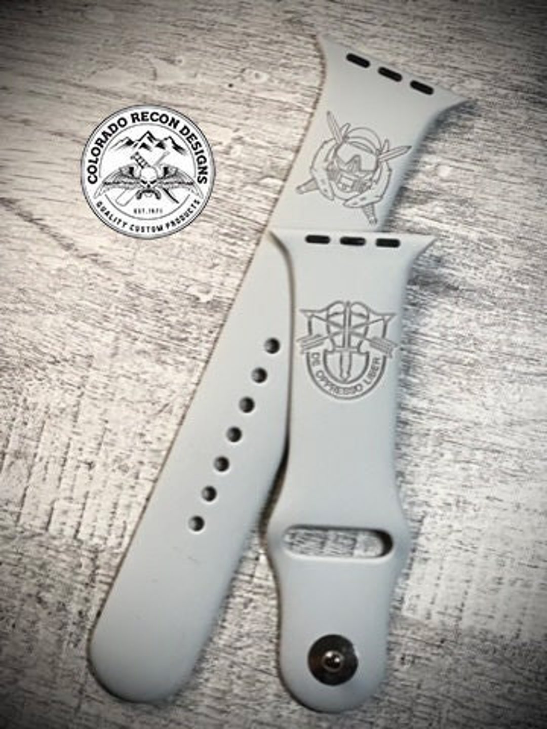 Army Special Forces Laser Engraved Silicone Band | Unit Crest | Apple ...