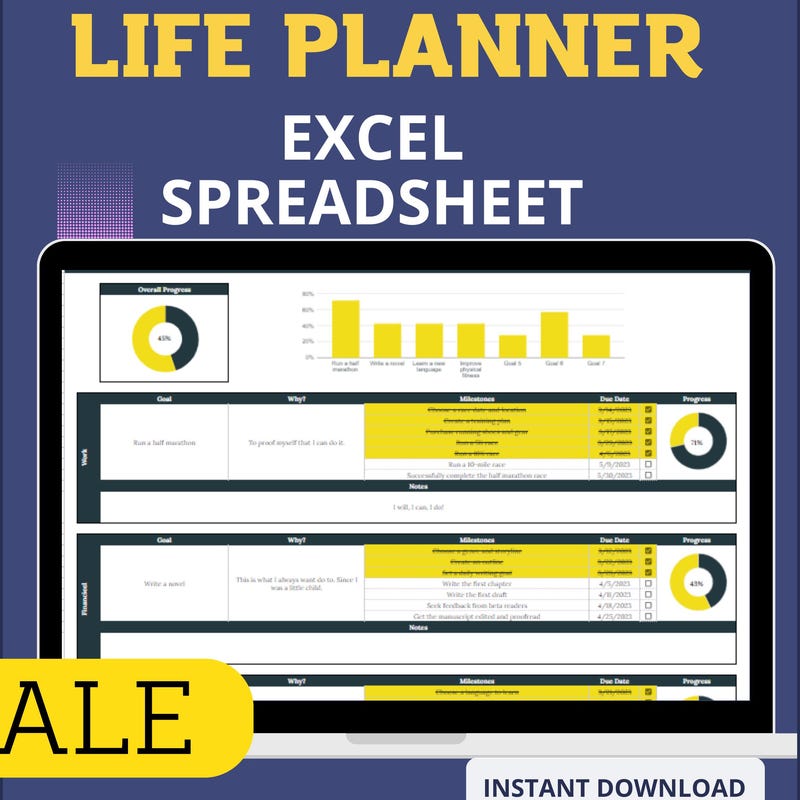 Editable Life Planner - Etsy