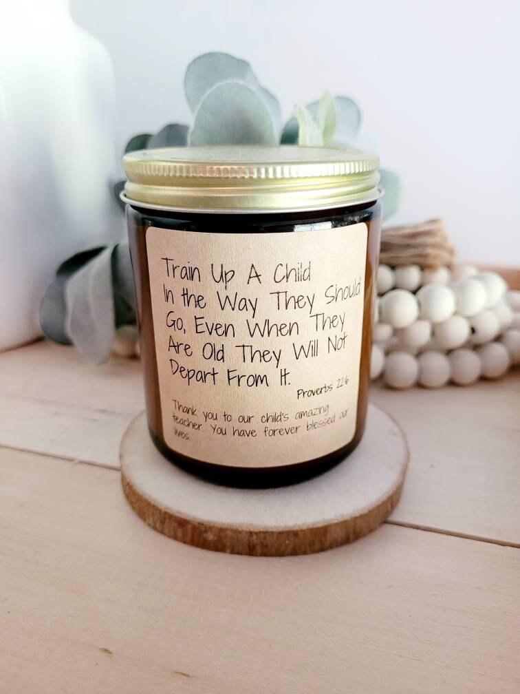 Teacher Appreciation Gift Scripture Candle Gift for Teacher - Etsy