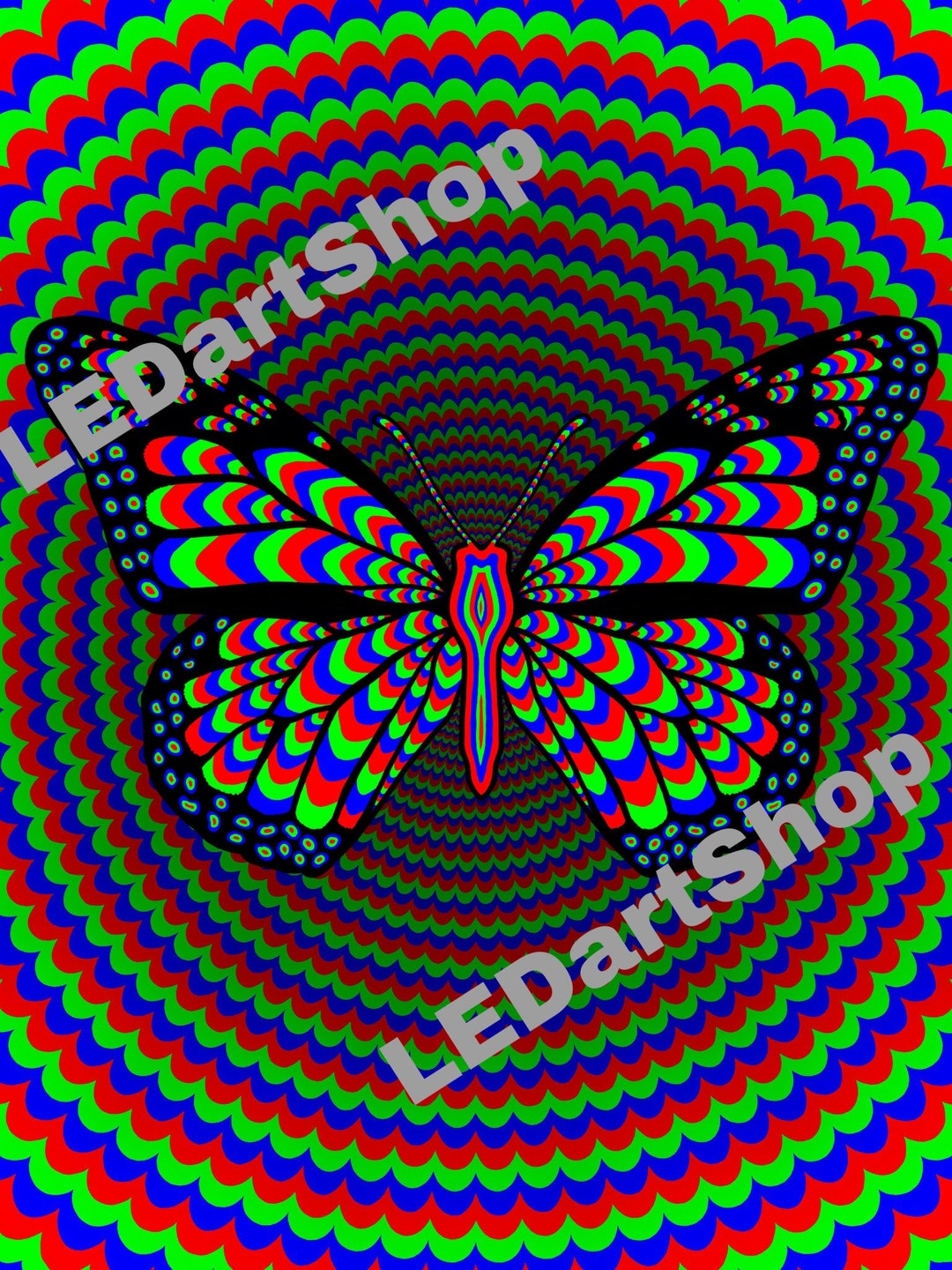 TRIPPY BUTTERFLY POSTER - Digital Download (print Yourself!!) - Etsy