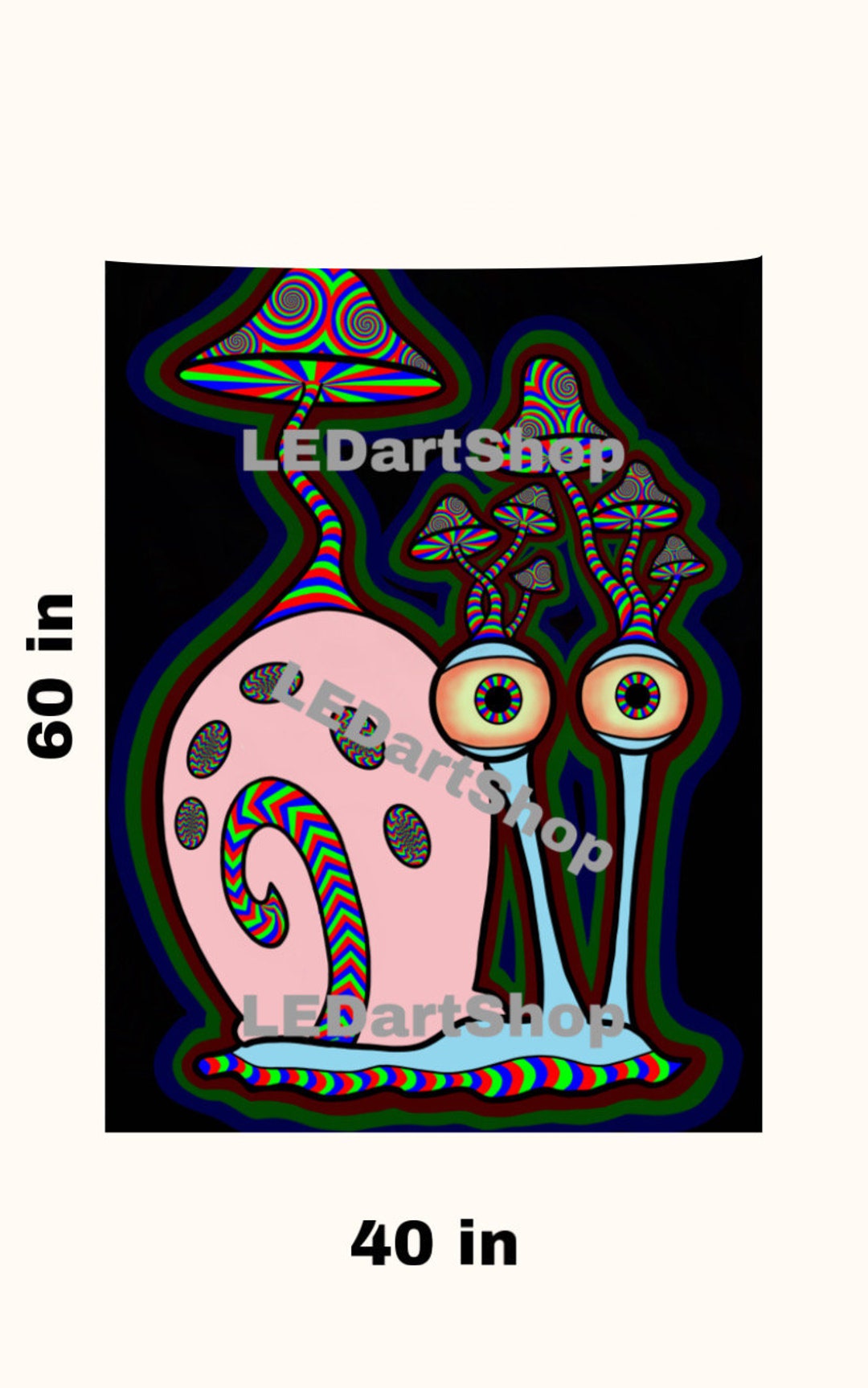 TRIPPY GARY TAPESTRY 40 X 60 in - Etsy