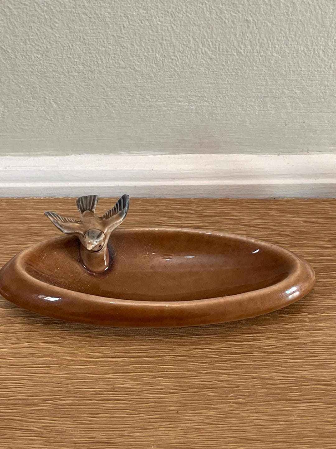 Vintage Wade Blue Bird Ceramic Brown Trinket Tray, Ring Dish - Etsy