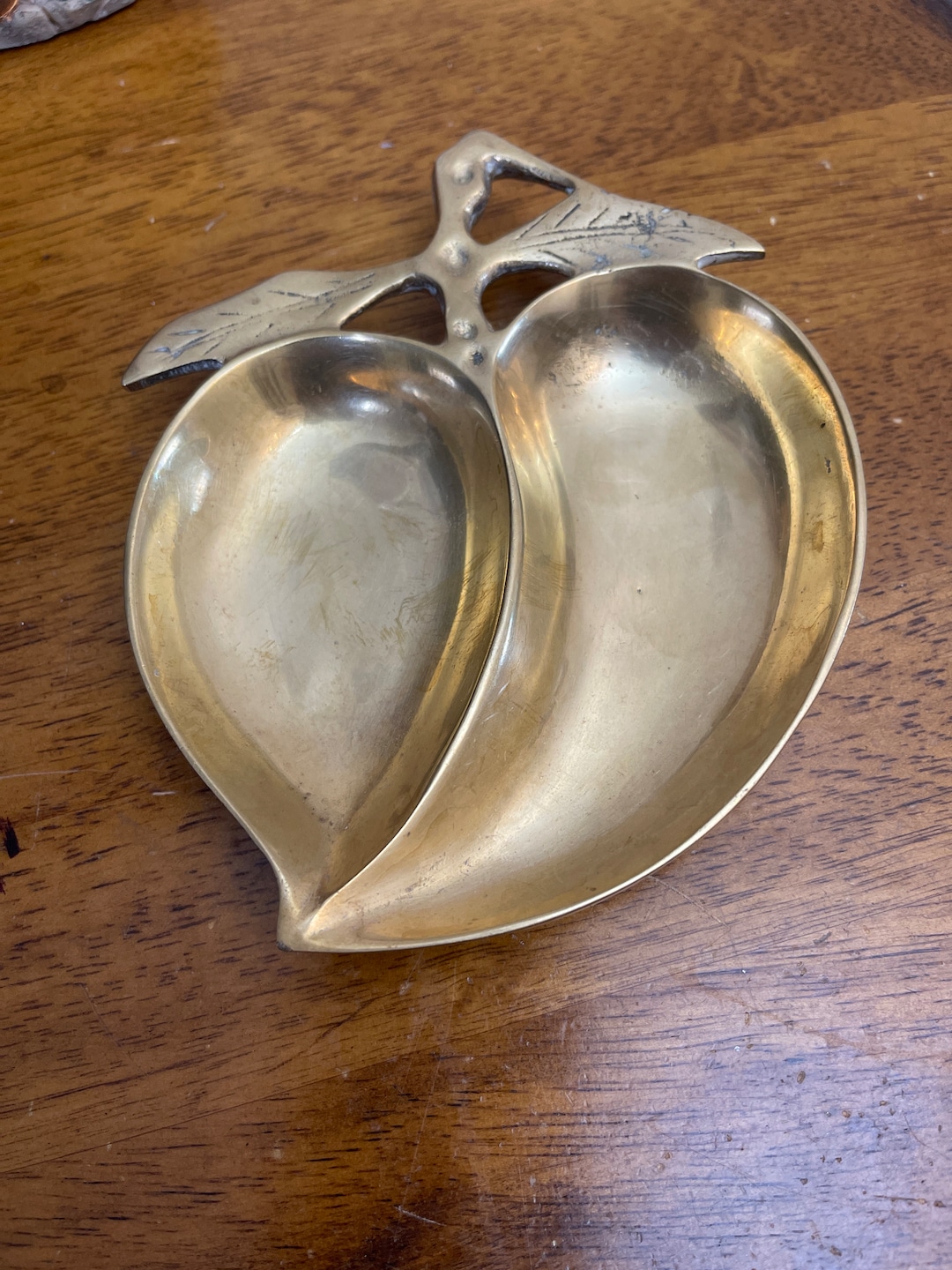 Brass Apple Shape Trinket Tray, Coin Dish, Brass Decor - Etsy