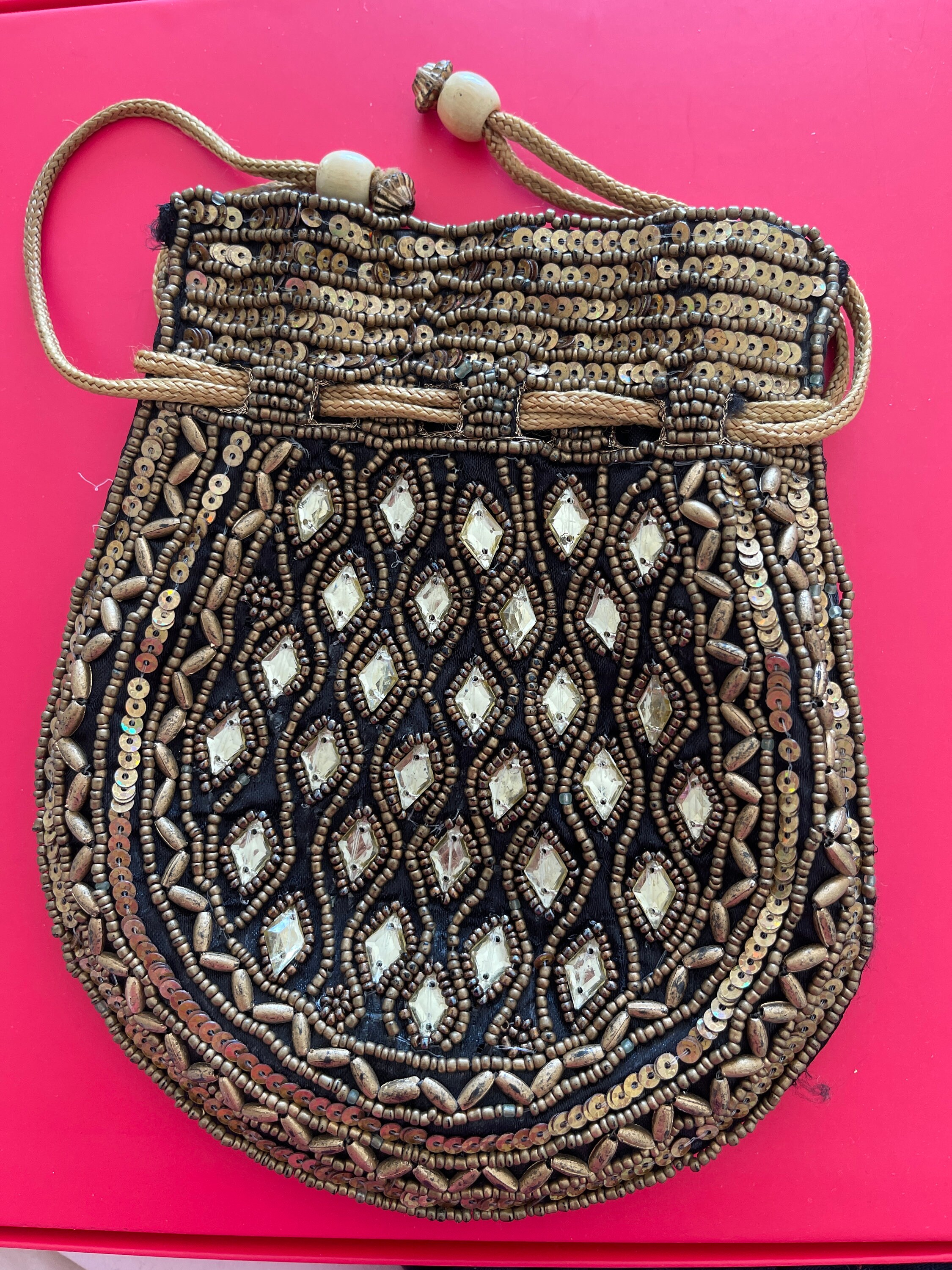Vintage Drawstring Bag, Pouch Bag - Etsy